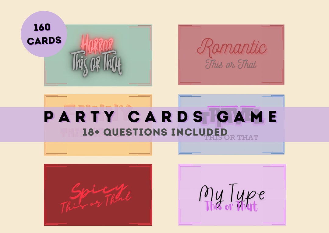 Adult Game Card, Digital Card Game, Digital Adult Game, Girls Night ...