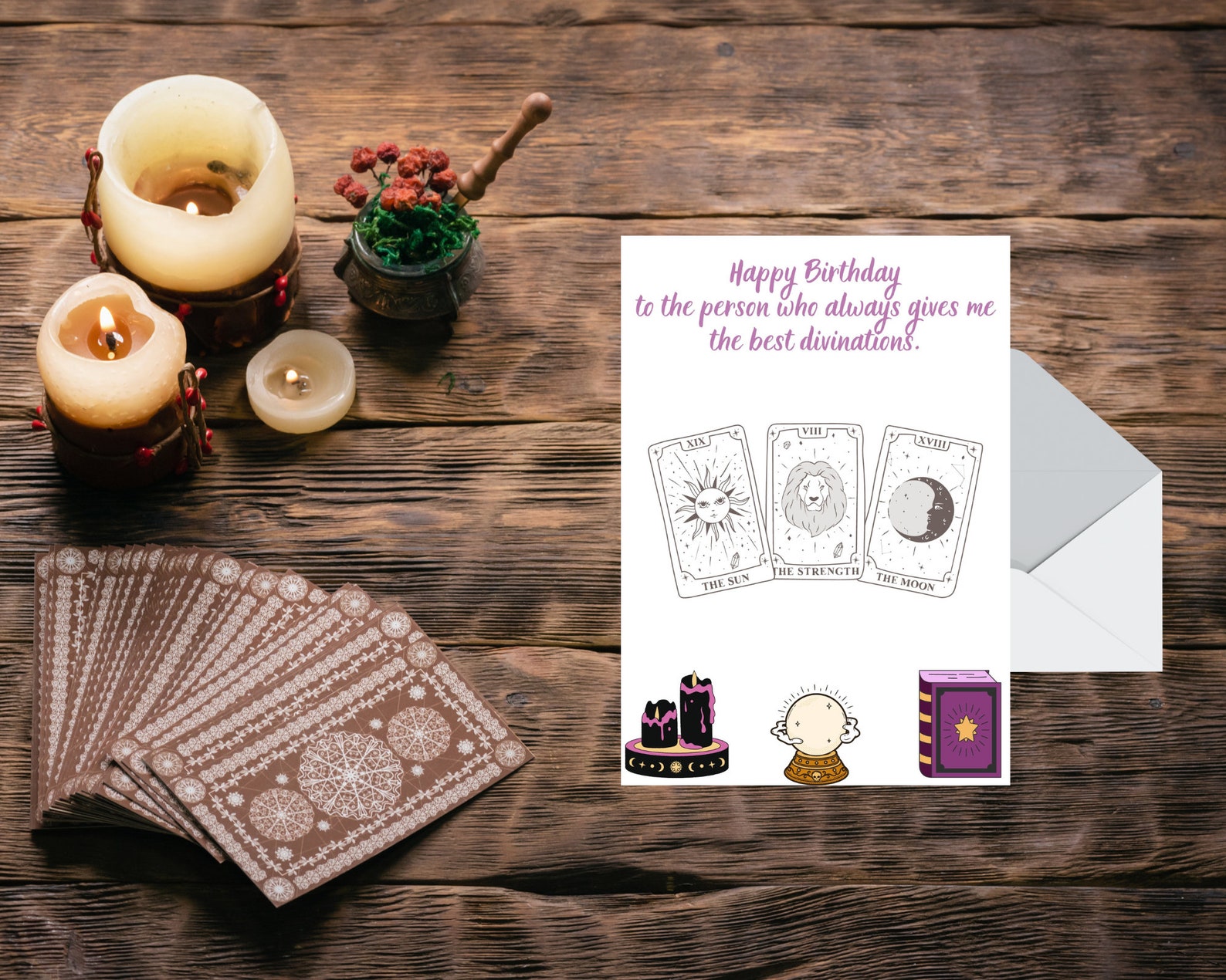 Printable Witch Card,tarot Birthday Card,printable Birthday Card,witch ...
