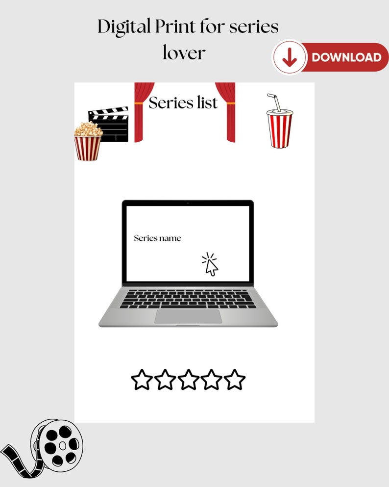 TV Series Log Printable, Series to Watch, Digital Movies & Series ...