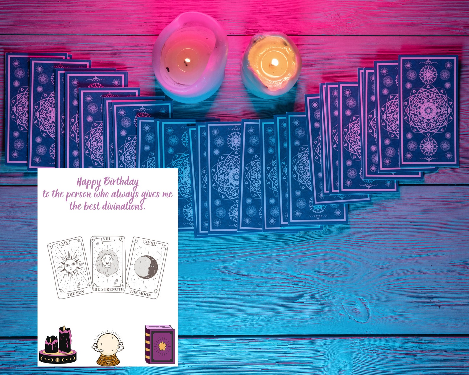 Printable Witch Card,tarot Birthday Card,printable Birthday Card,witch ...