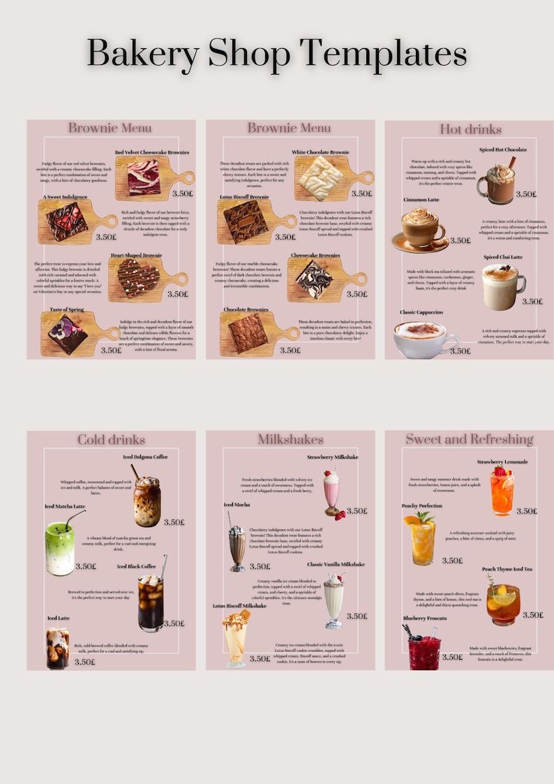 Bakery Instagram Templates,bakery Branding Kit,bakery Shop Menu,coffee ...