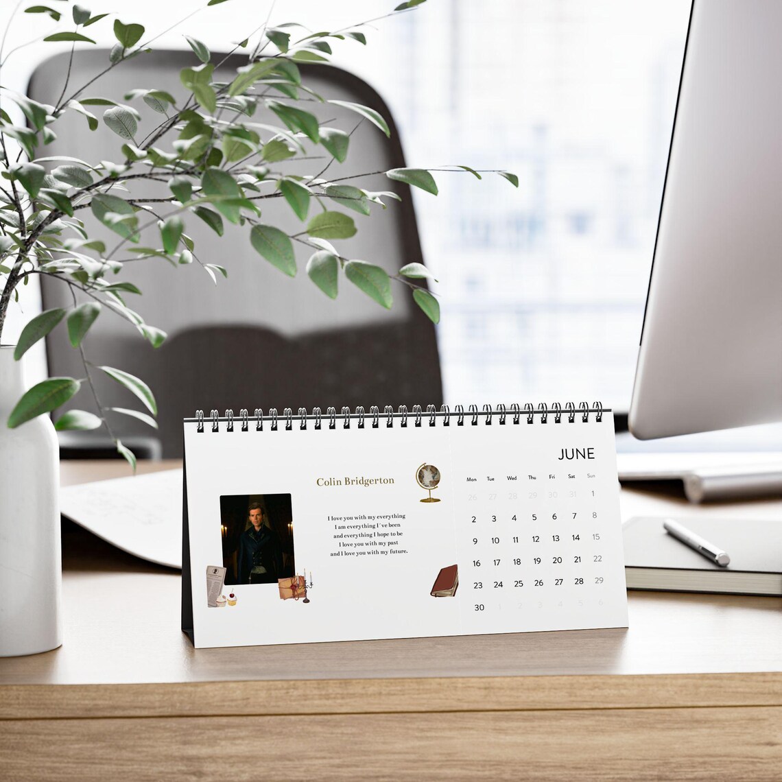 Simplex Desk Calendar,bridgerton Calendar,bridgerton Calendar 2025 ...