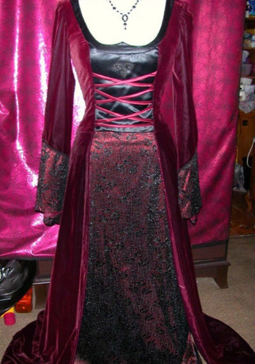 Gothic Vampire Custom Made Velvet Elegant Dress Coat Nocturnal - Etsy