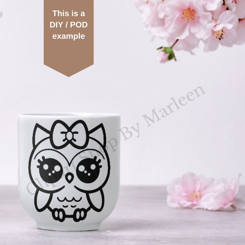 Cute Girl Owl SVG for DIY | Cricut and Pod | Instant Download With ...