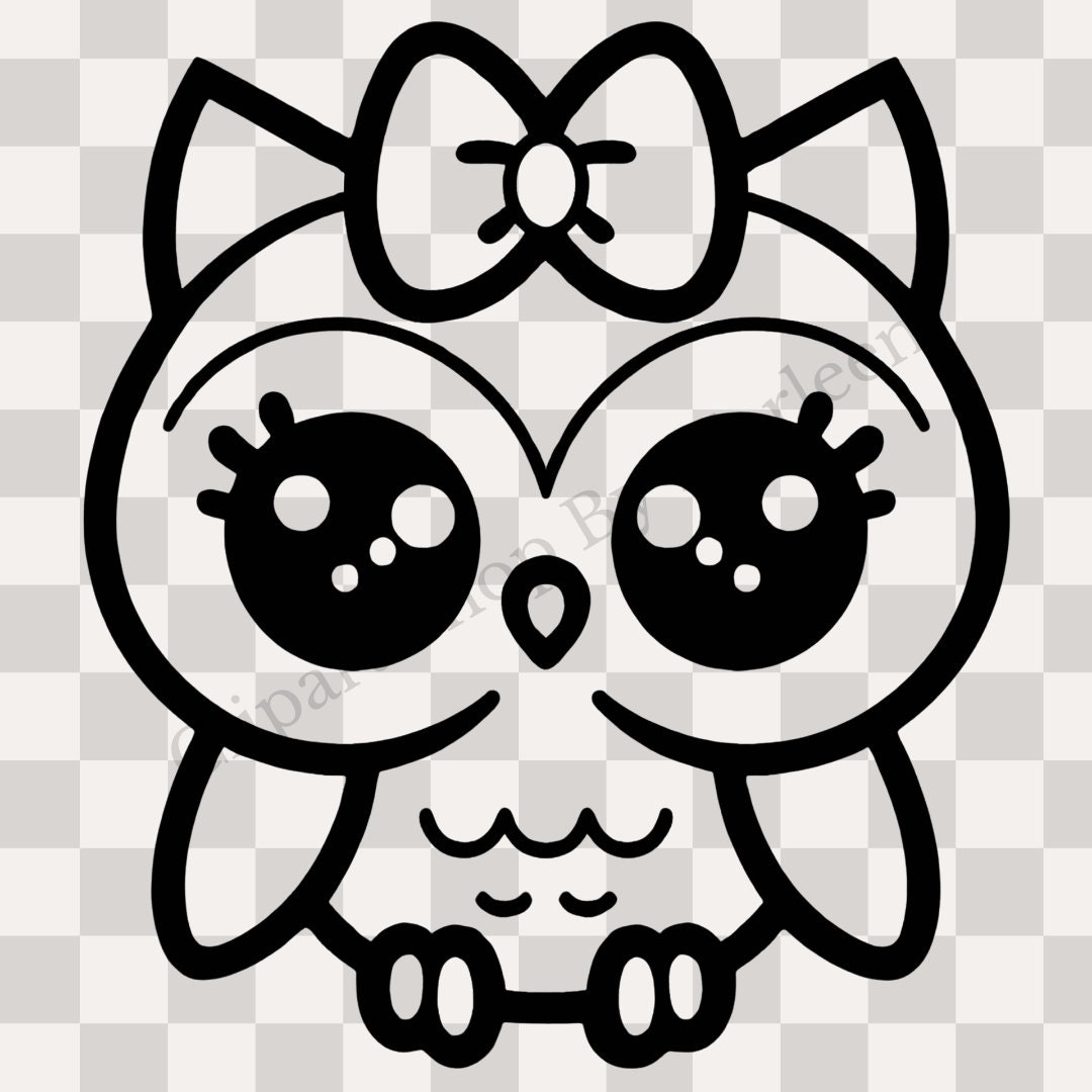 Cute Girl Owl SVG for DIY | Cricut and Pod | Instant Download With ...