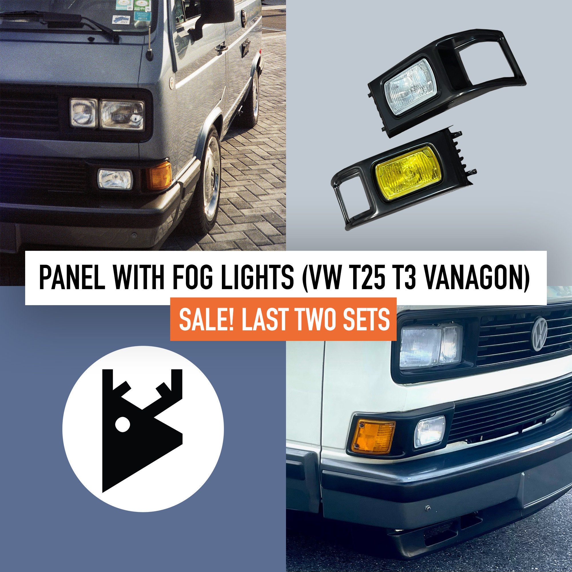 Front Grill Panel With Fog Lights for VW T3 Transporter Multivan - Etsy