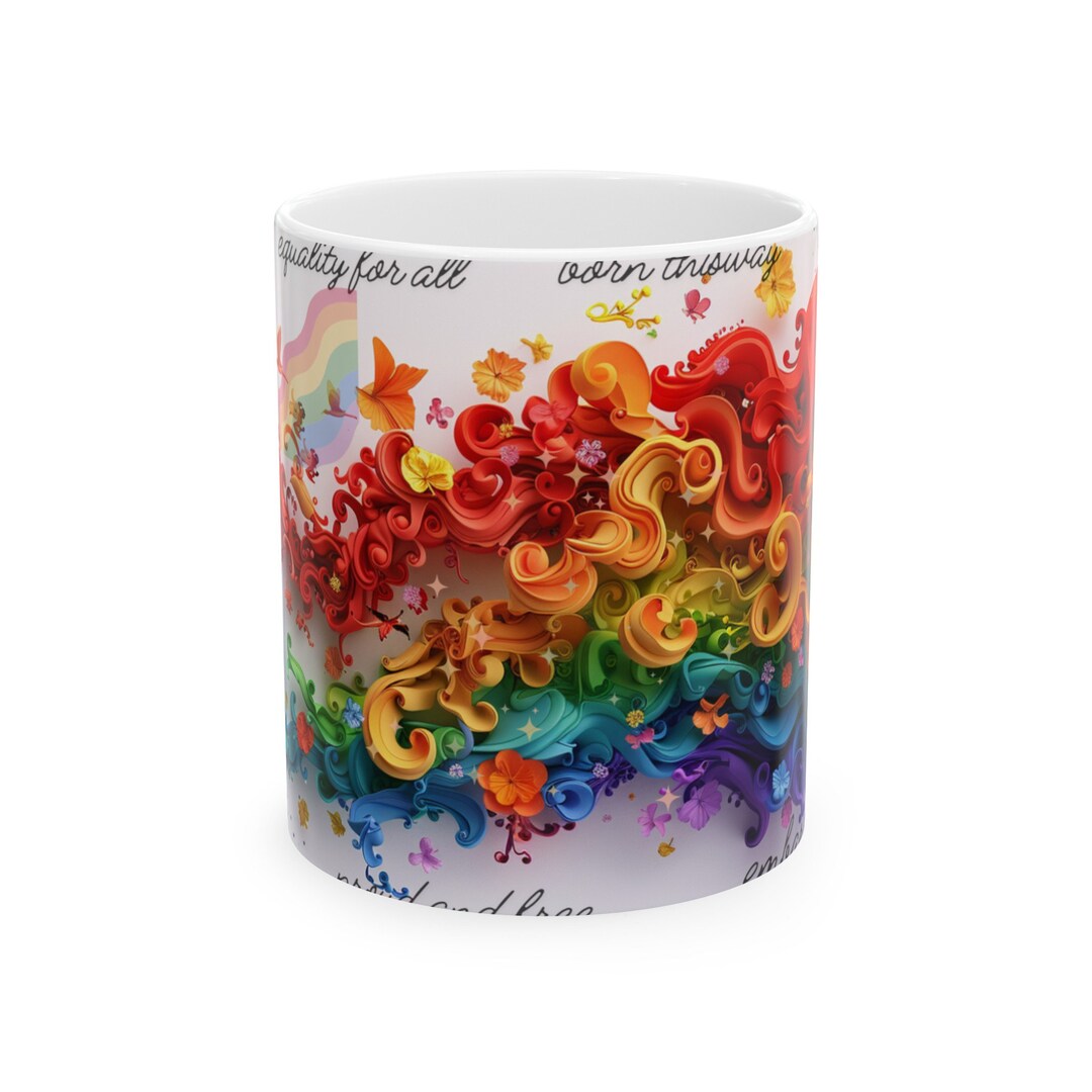 Discreet Pride, Equality Mug, Human Rights Mug, Lgbtq Ally Mug, Pride ...