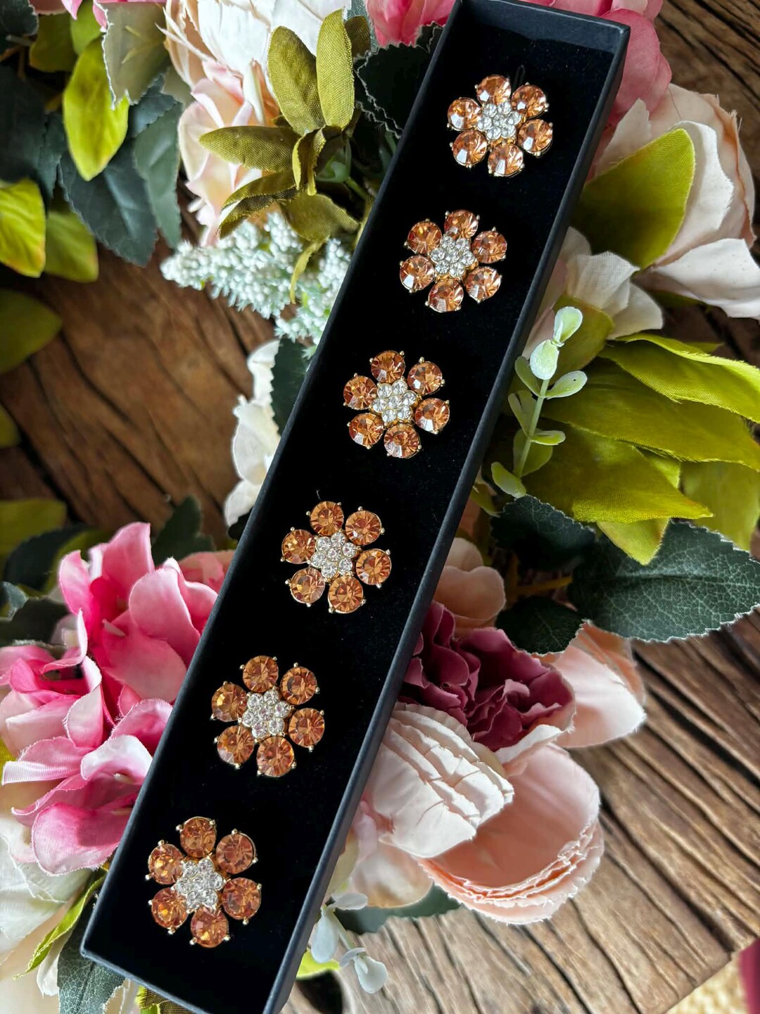 Candlelight Blossom Button Covers, Upcycled Fashion, Accessories ...