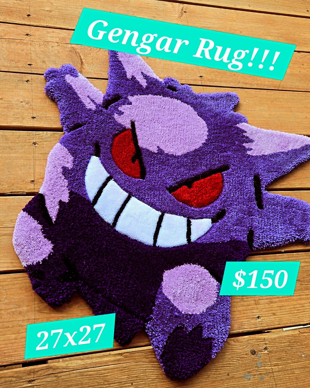 Gengar Rug - Etsy