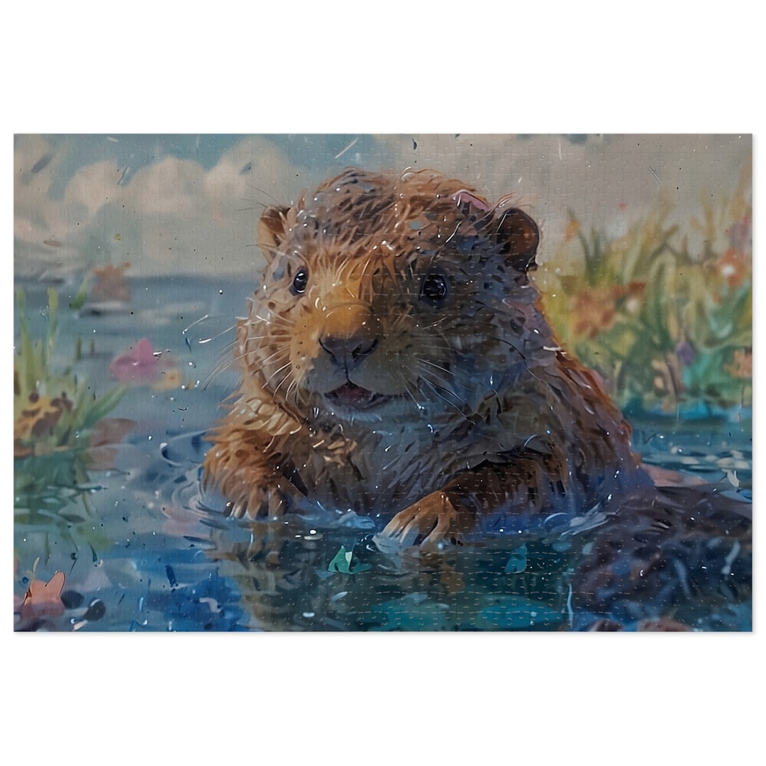 Otterly Puzzled: Smiling Otter Puzzle 30, 110, 252, 500, 1000-piece - Etsy