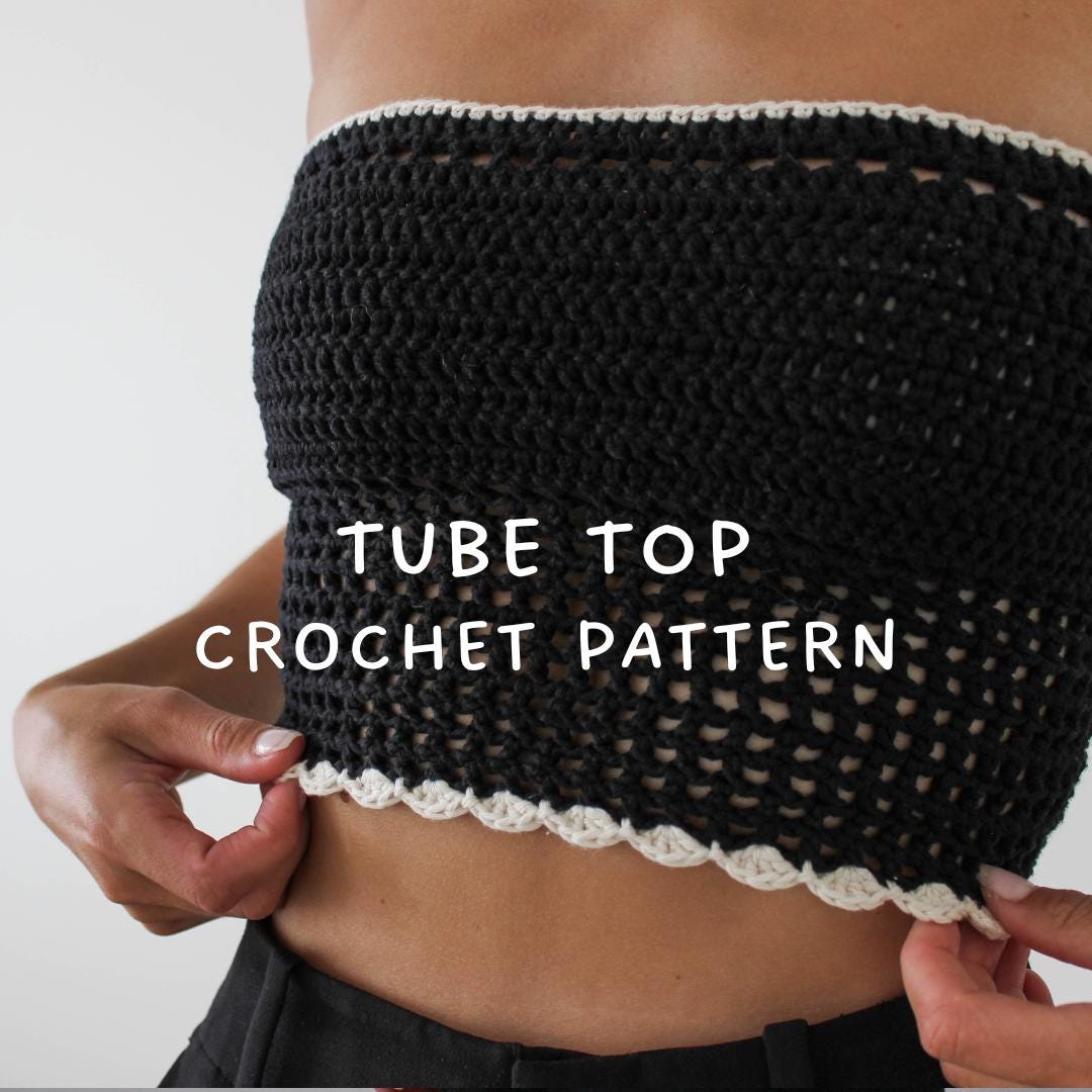 Tube Top Crochet Pattern - Virkad Topp Mönster - Etsy