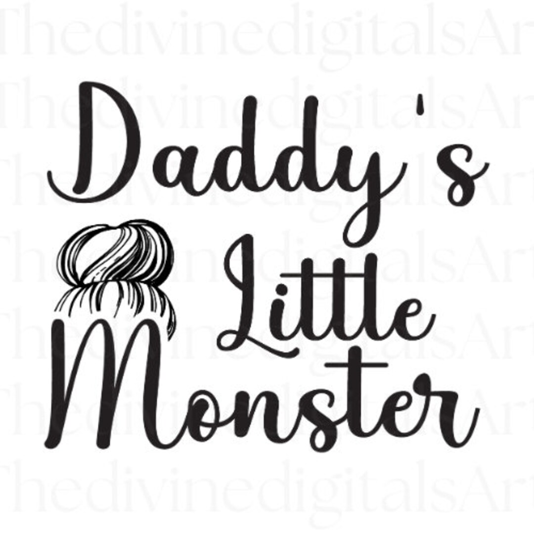 Daddy's Little Monster SVG: Baby Shower Cricut File (digital Download ...