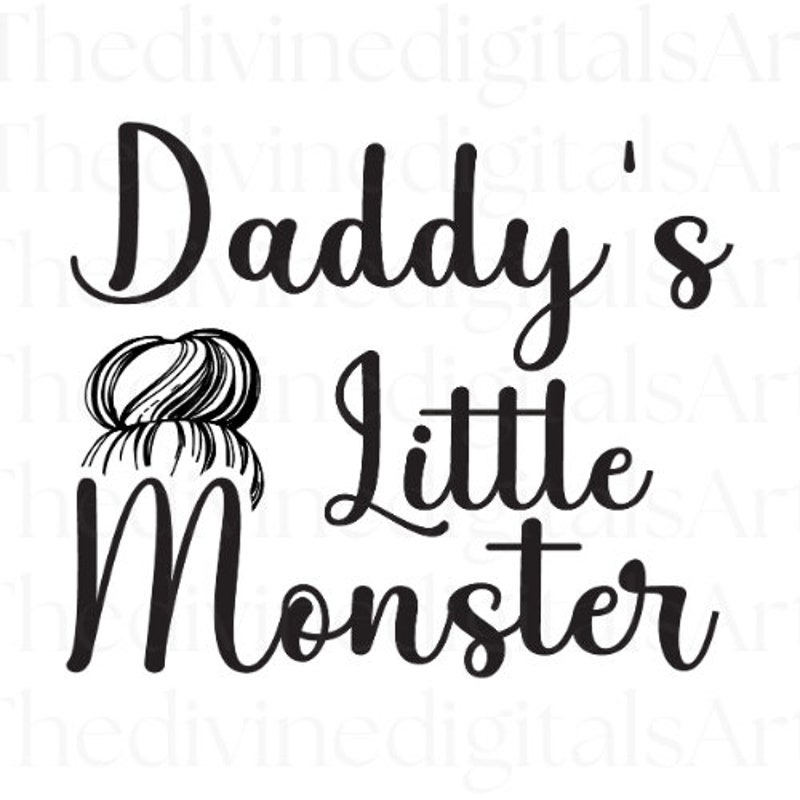 Daddys Little Monster Svg - Etsy