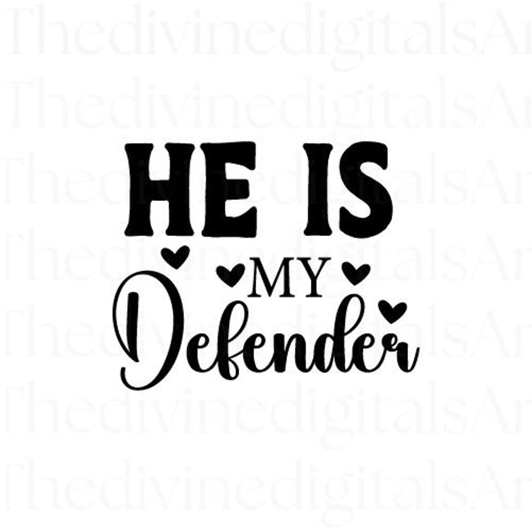 He is My Defender SVG: Christian Bible Verse (digital Files) - Etsy