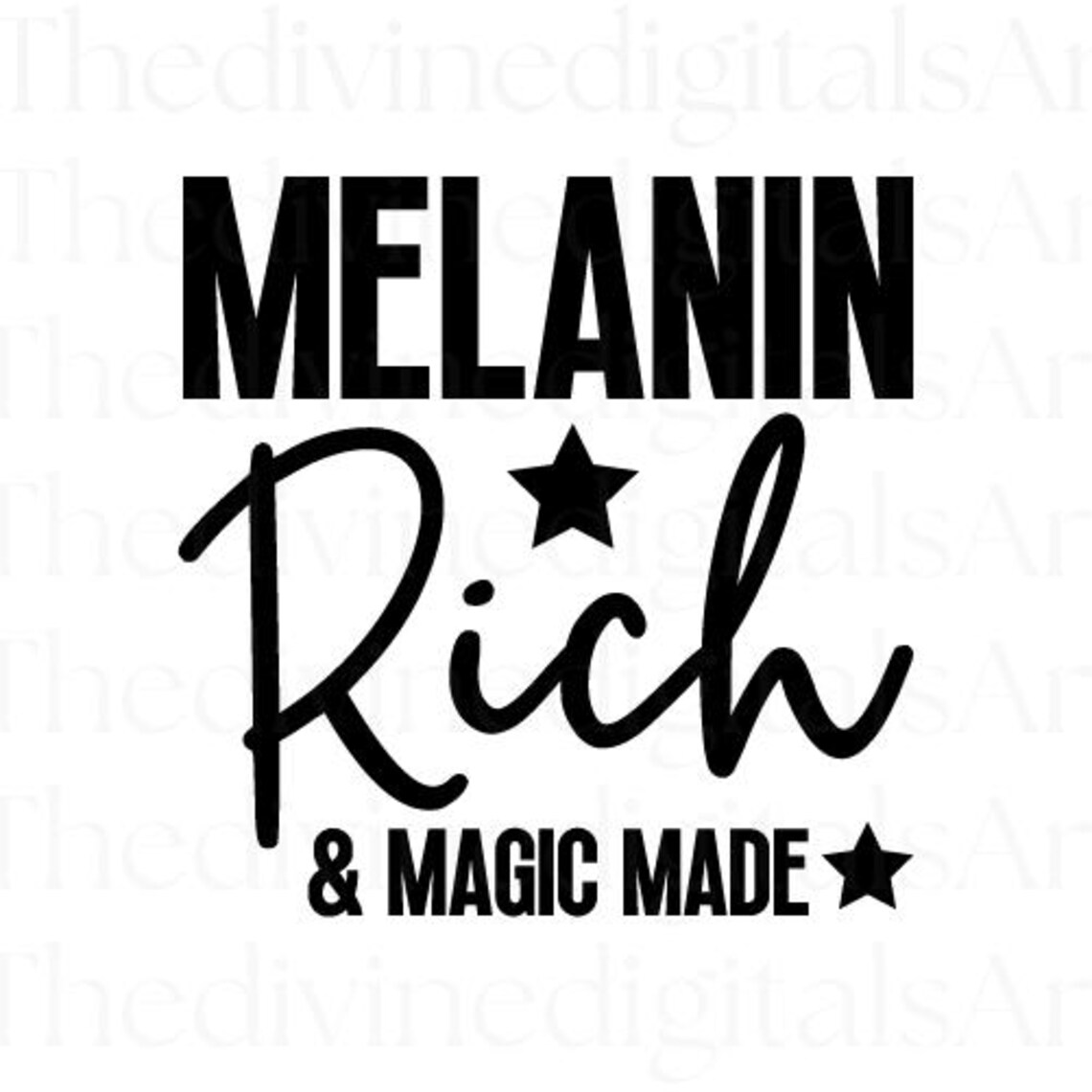 Melanin Rich SVG: Black Girl Magic Cricut File (digital Download) - Etsy