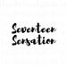 Seventeen Sensation SVG File, Seventeen Merch, Seventeen Stickers, 17th ...