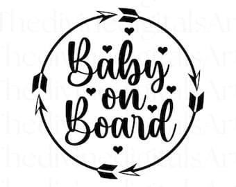 Baby on Board SVG - Etsy