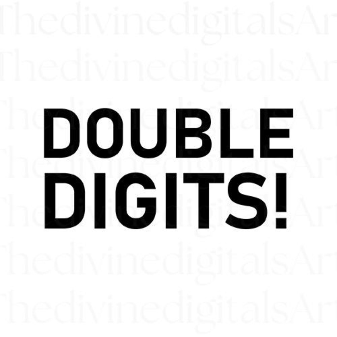 Double Digits SVG, Double Digits Era, Double Digits Invitation, Double ...