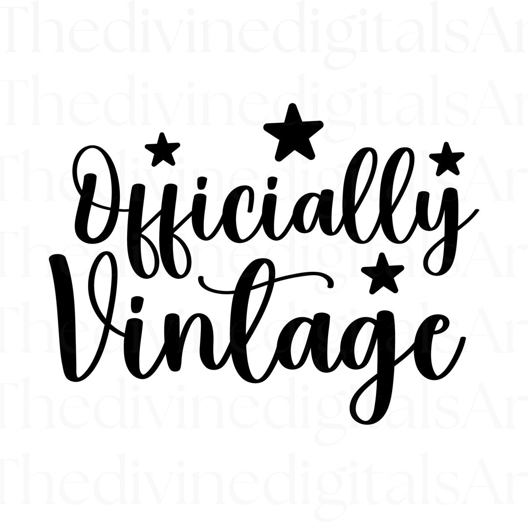 Officially Vintage SVG Cut File: Retro Style Design (digital Download ...