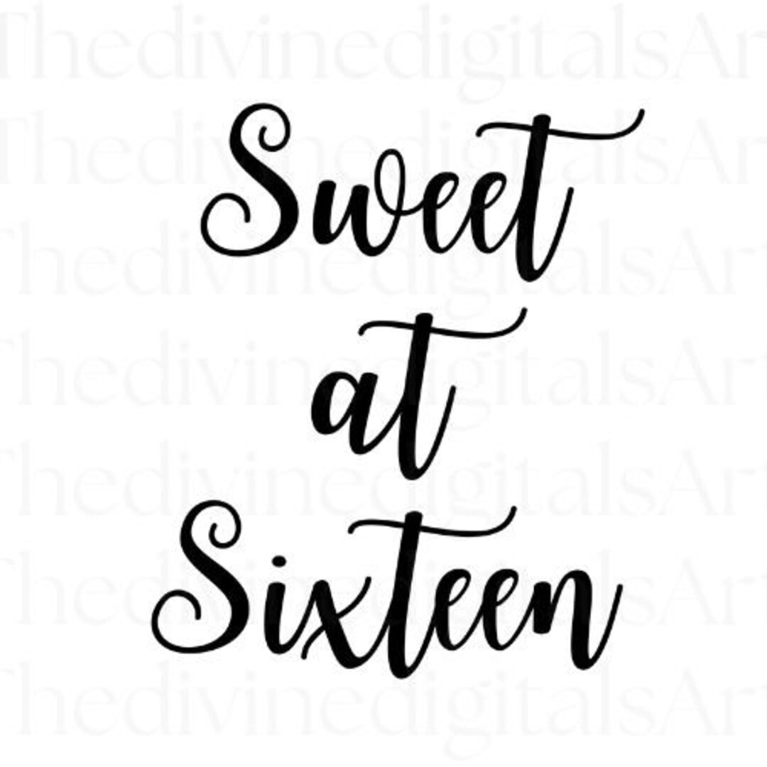 Sweet 16 SVG File: Invitation Cut File (digital Download) - Etsy
