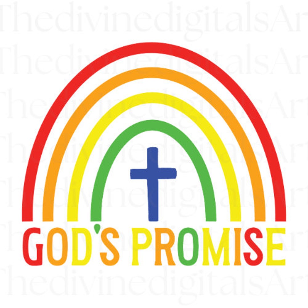 God's Promise Rainbow SVG: Christian Art, Cricut File (digital Download ...