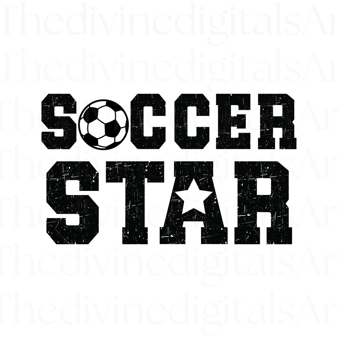 Soccer Star SVG, Soccer Svg, Soccer Shirt, Soccer Mom, Soccer Png, Star ...