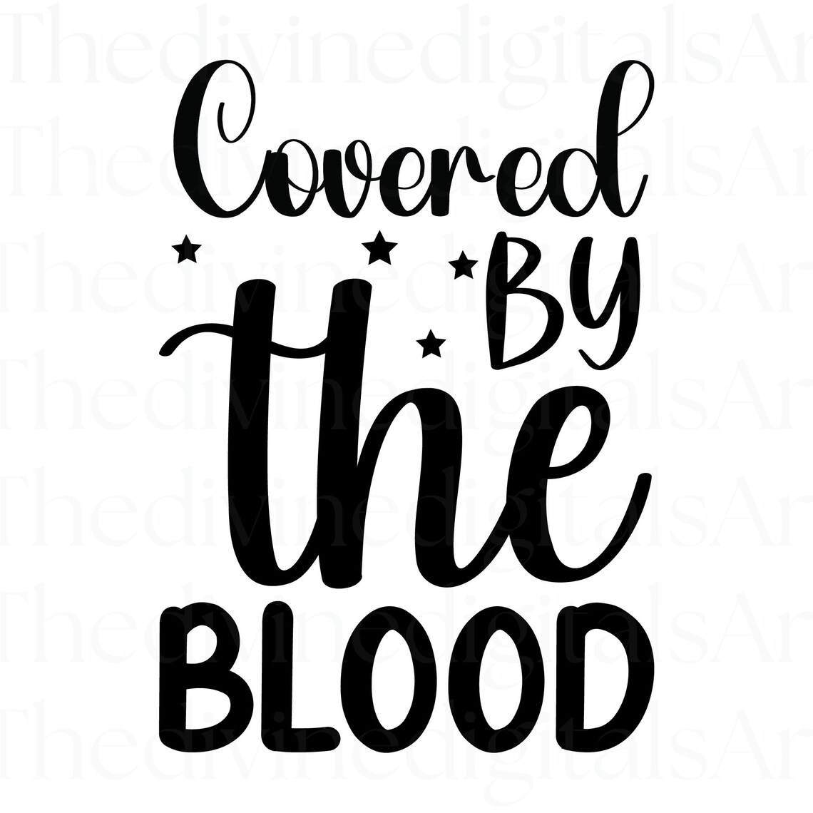 Covered by the Blood SVG, Christian Faith Design (digital Files) - Etsy