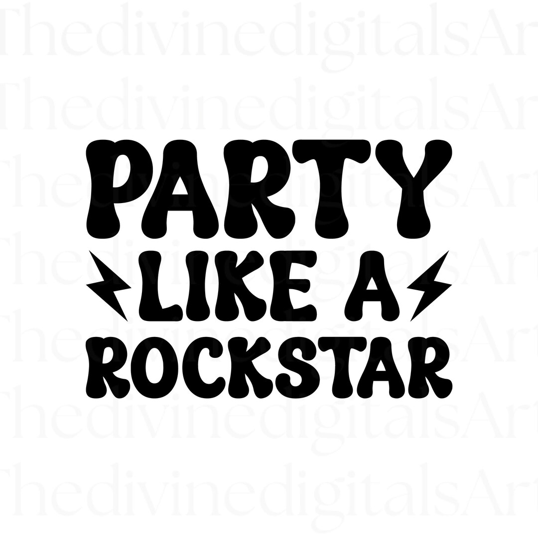Party Like a Rock Star SVG, Party Like a Rock Star Decal, Cut File for ...