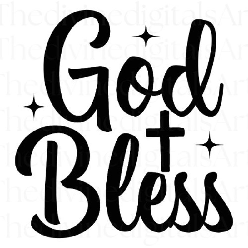 God Bless SVG: Baptism Sign, Cricut File (digital Download) - Etsy