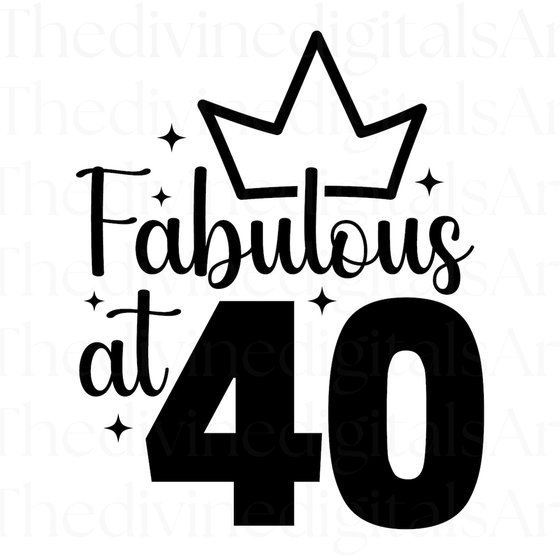 Fabulous at 40 SVG, Fabulous at 40, Fabulous SVG, 40th Birthday Card ...