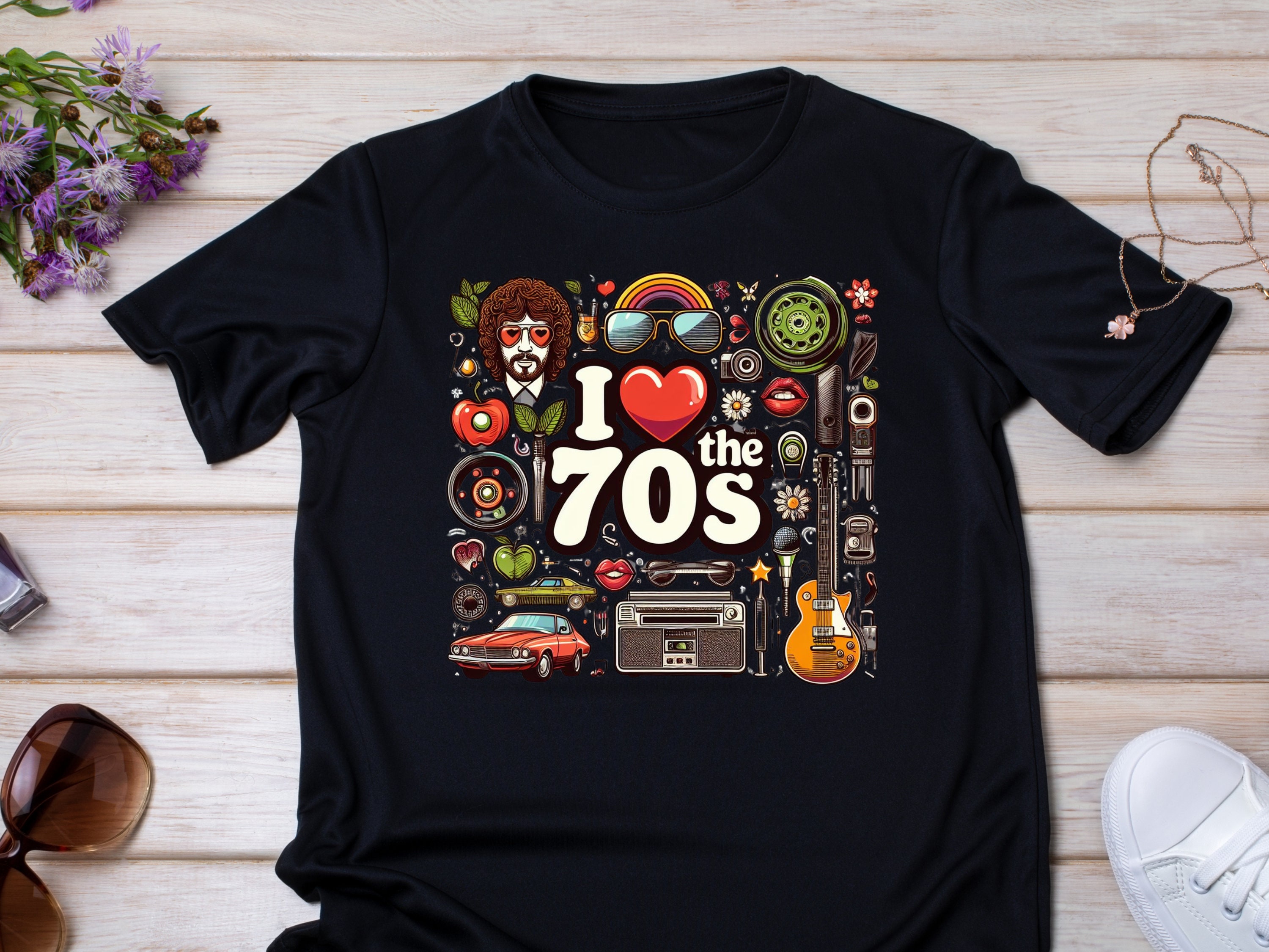 I Love the 70s, Retro 70s Love PNG SVG Design Vintage 1970s Sublimation ...