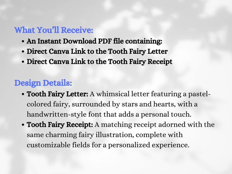 Editable Tooth Fairy Letter, Tooth Fairy Note, Tooth Fairy Receipt ...