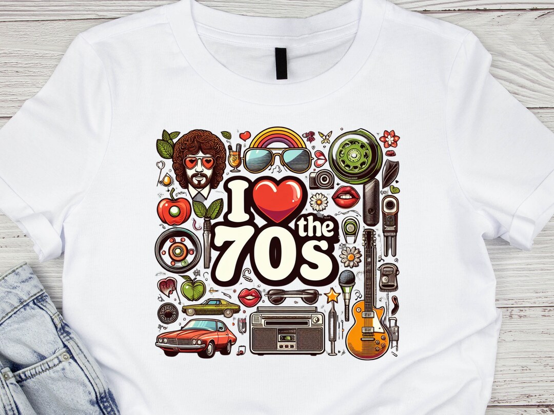 I Love the 70s, Retro 70s Love PNG SVG Design - Vintage 1970s ...