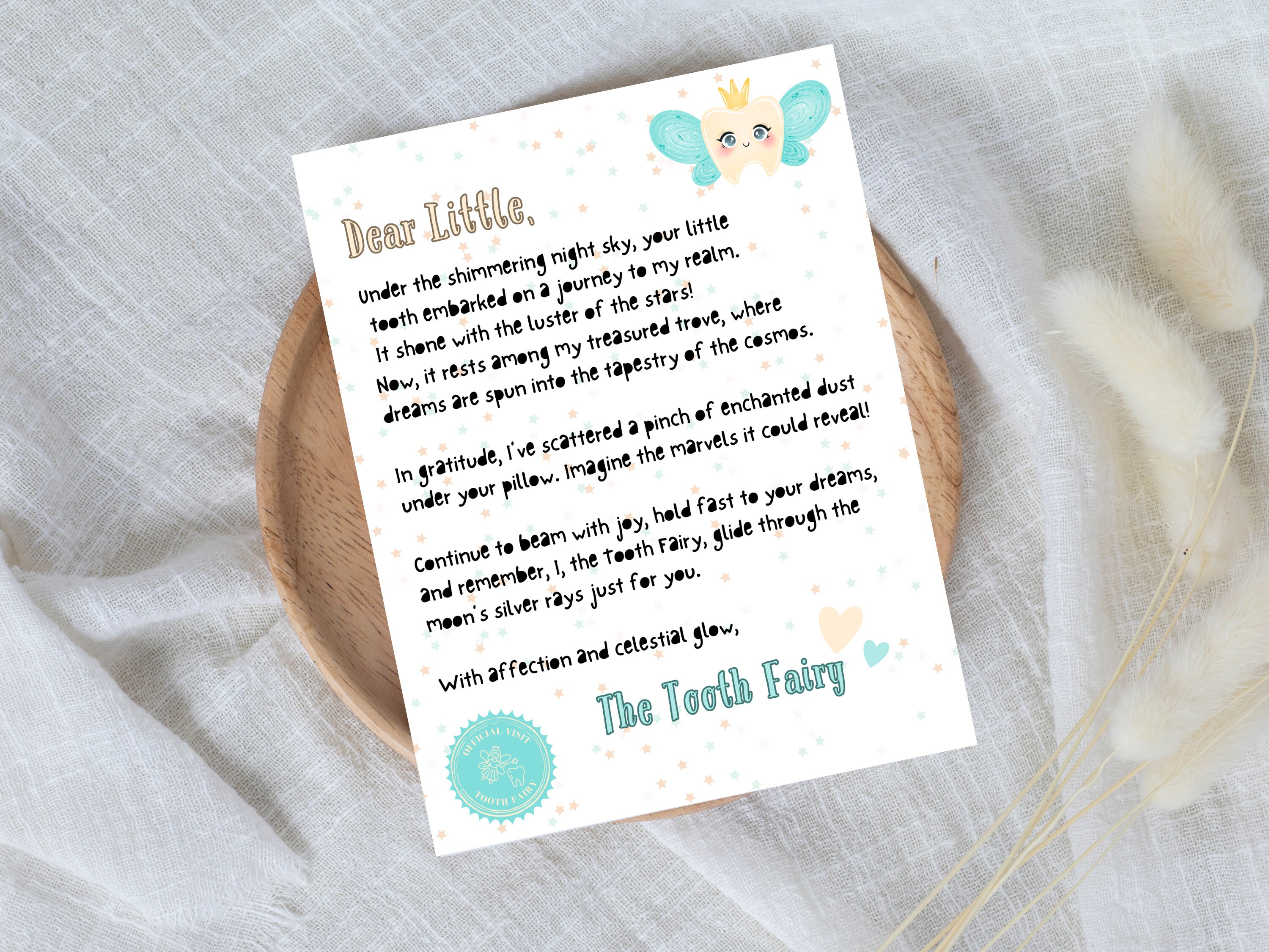Tooth Fairy Letter, Printable Tooth Fairy Letter Kit First Tooth ...