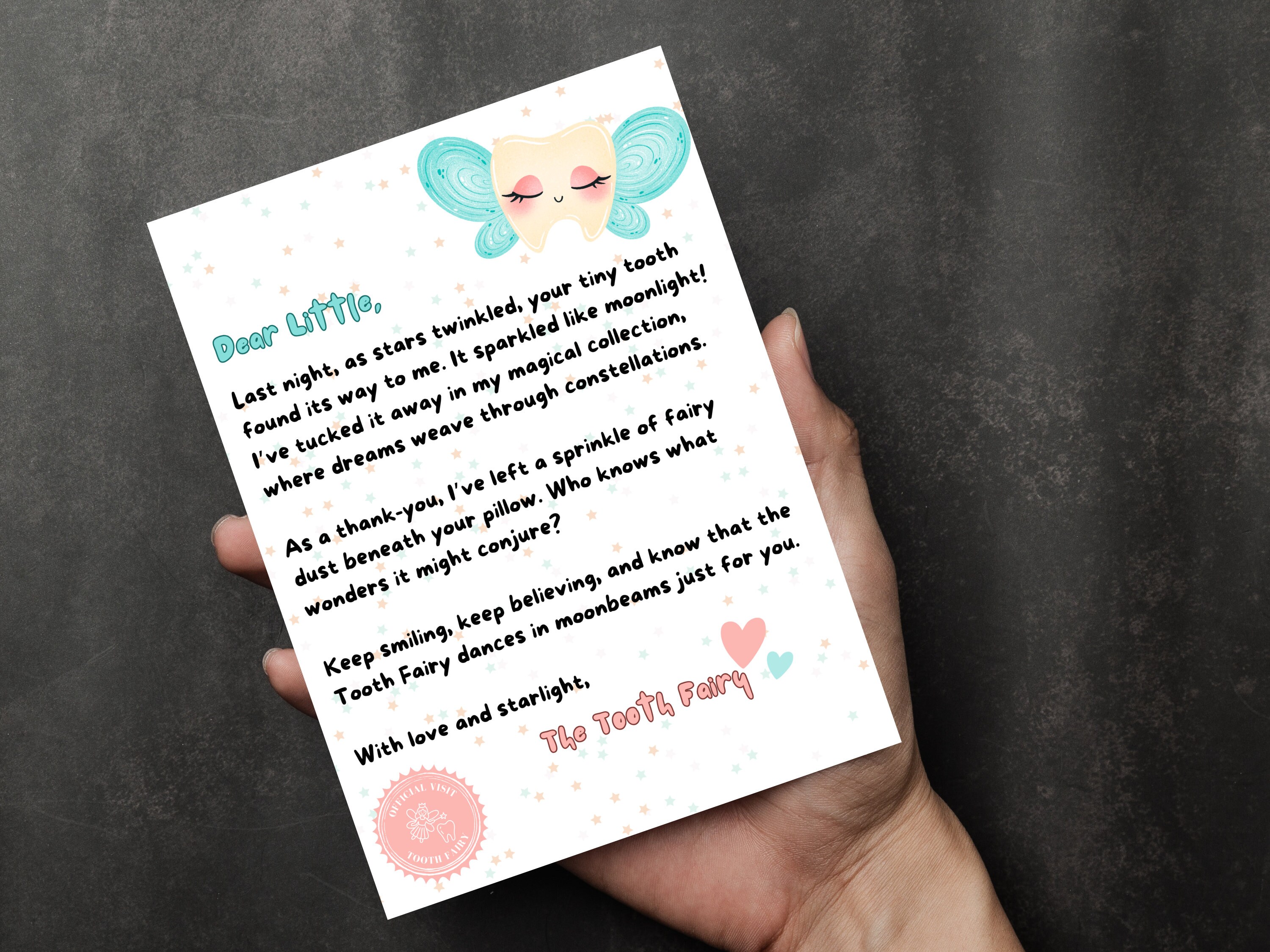 Editable Tooth Fairy Letter, Tooth Fairy Note, Tooth Fairy Receipt ...