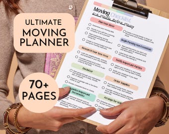 Moving Checklist, Moving Planner, Moving Binder, Moving List, Relocation Planner Printable ...