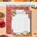 PDF Printable Floral Watercolor Monthly Calendar 2025 Digital Planner ...