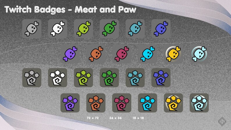 Monster Hunter Sub Twitch Emotes Meat and Paw - Etsy