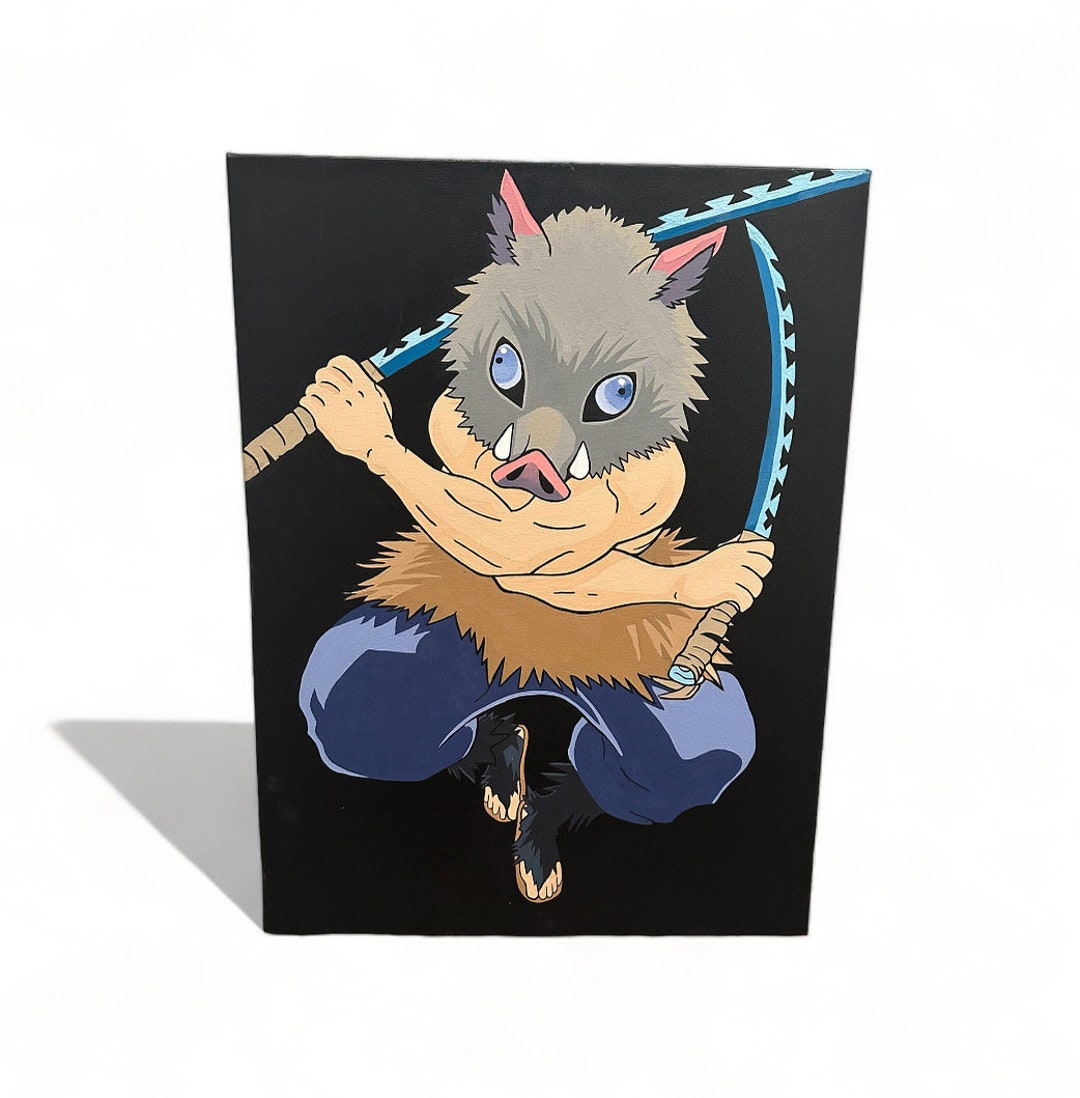 Hashibira Inosuke Handmade Medium Acrylic Painting - Etsy