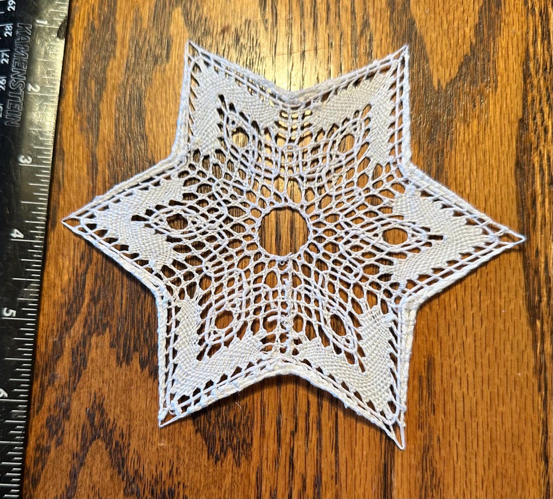 Handmade Lace Star Christmas Ornament:white Winter Decor - Etsy
