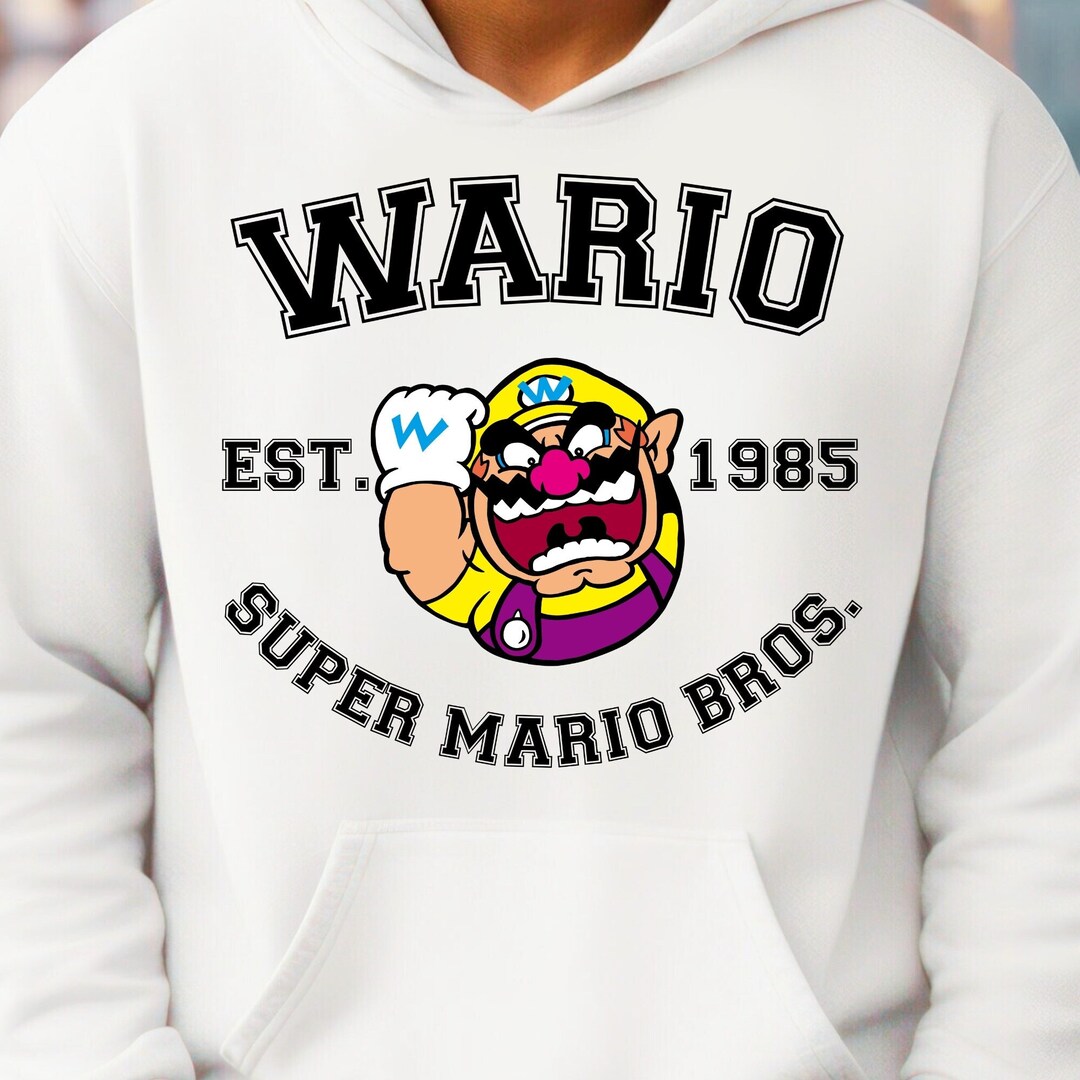 Wario Super Mario SVG T-shirt Design, Wario T-shirt PNG Sublimation ...