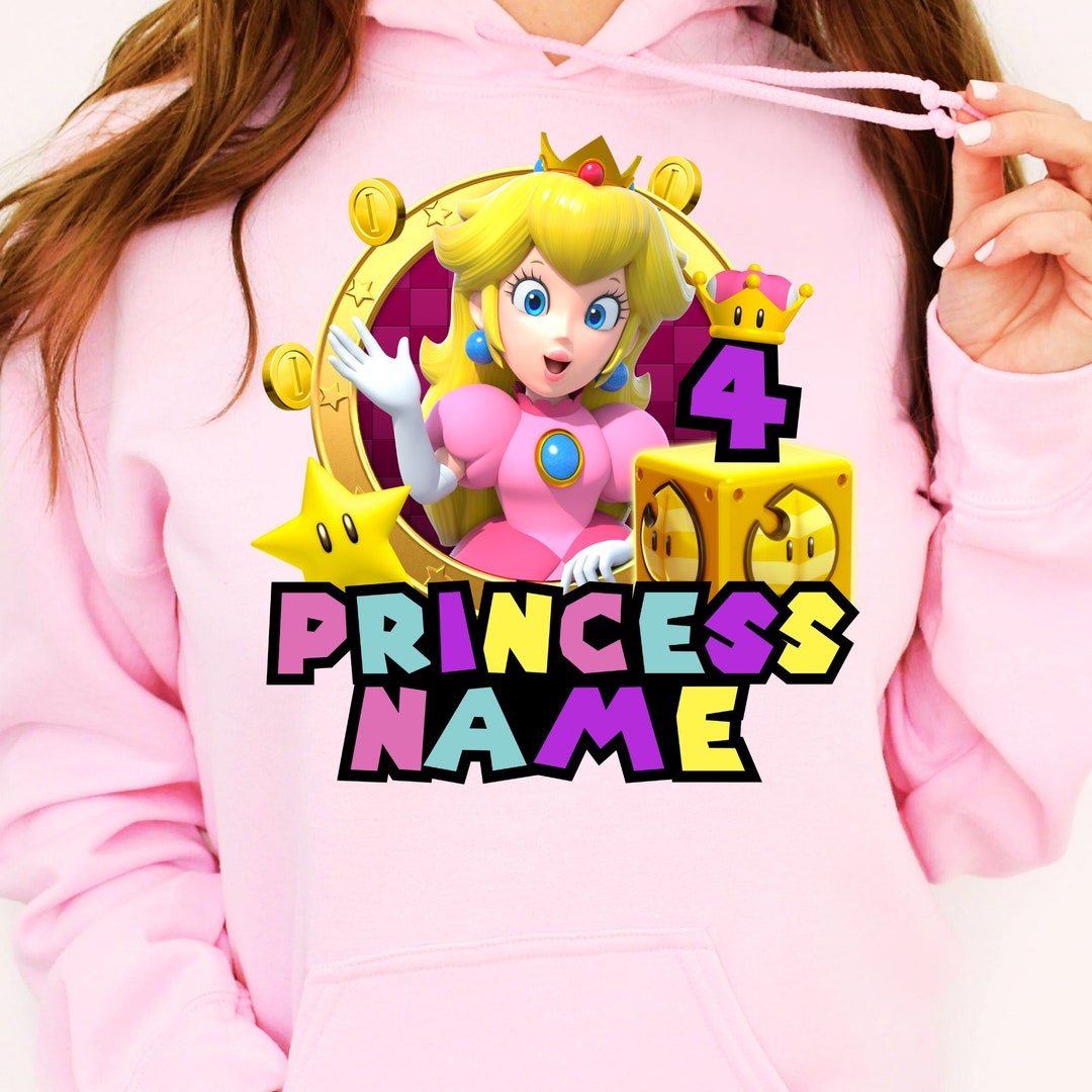 Custom Super Mario PNG T-shirt Design, Princess Peach T-shirt PNG ...