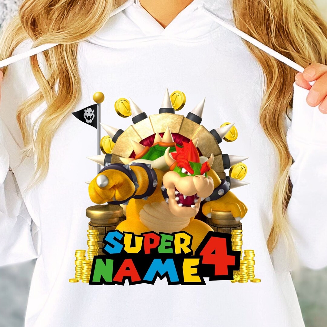 Custom Super Mario PNG T-shirt Design, Bowser T-shirt PNG Sublimation ...