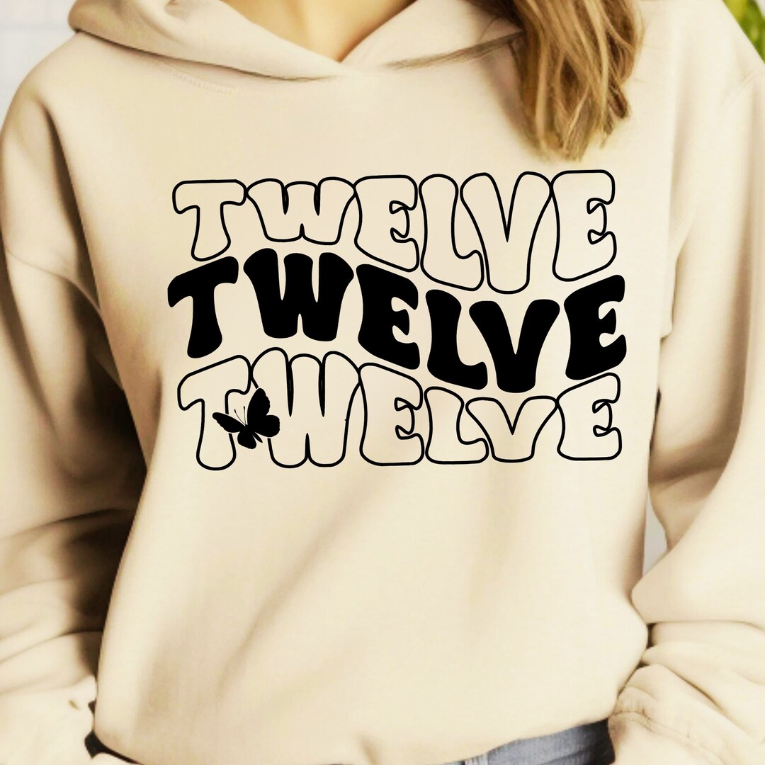 12th Birthday SVG PNG Sublimation Clipart, Twelve Artwork SVG, Twelve ...