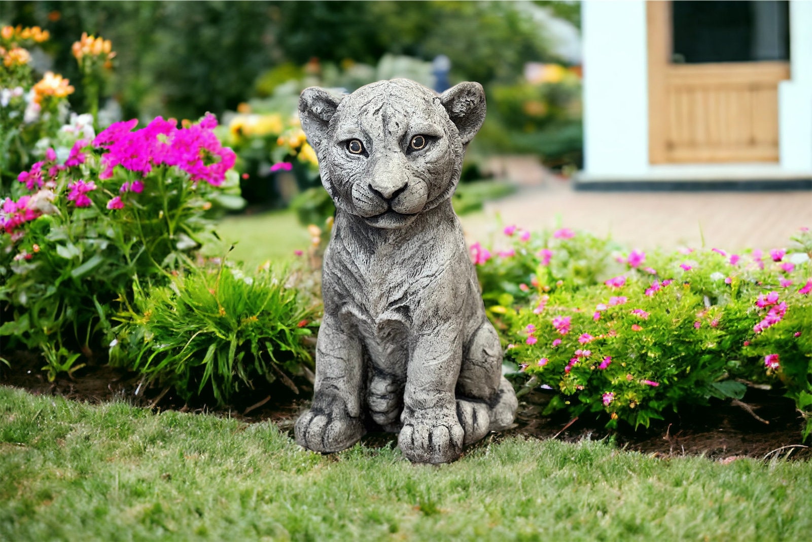 Concrete Tiger, Outdoor Sculpture, Tiger Cub, Wild Animal, Tiger Statue ...