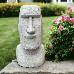 Moai Head, Moai Statue, Easter Island, Concrete Moai, Zen Garden ...