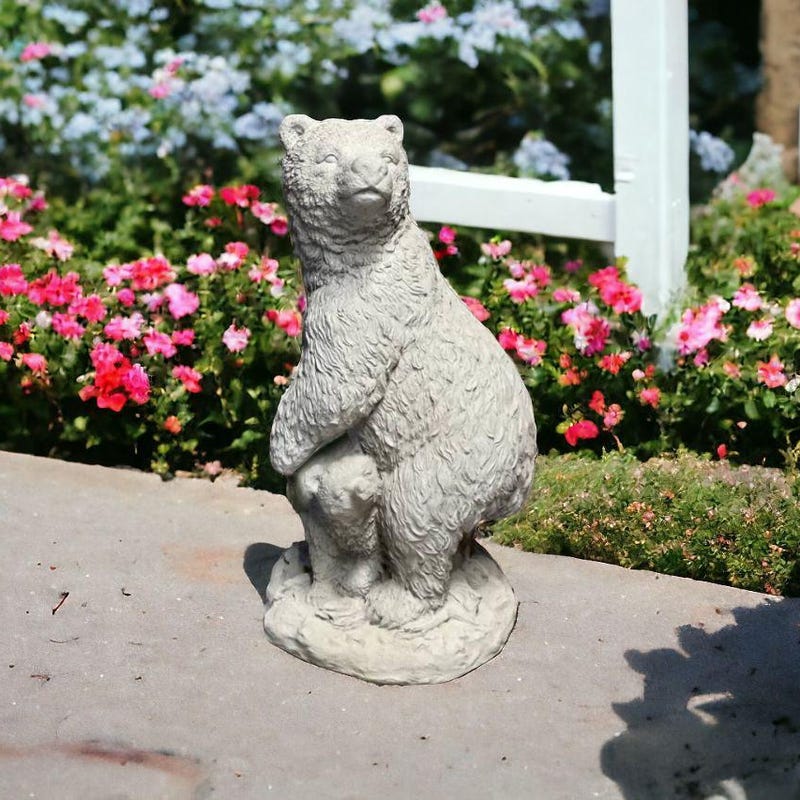 Concrete Bear Garden Statue - Etsy