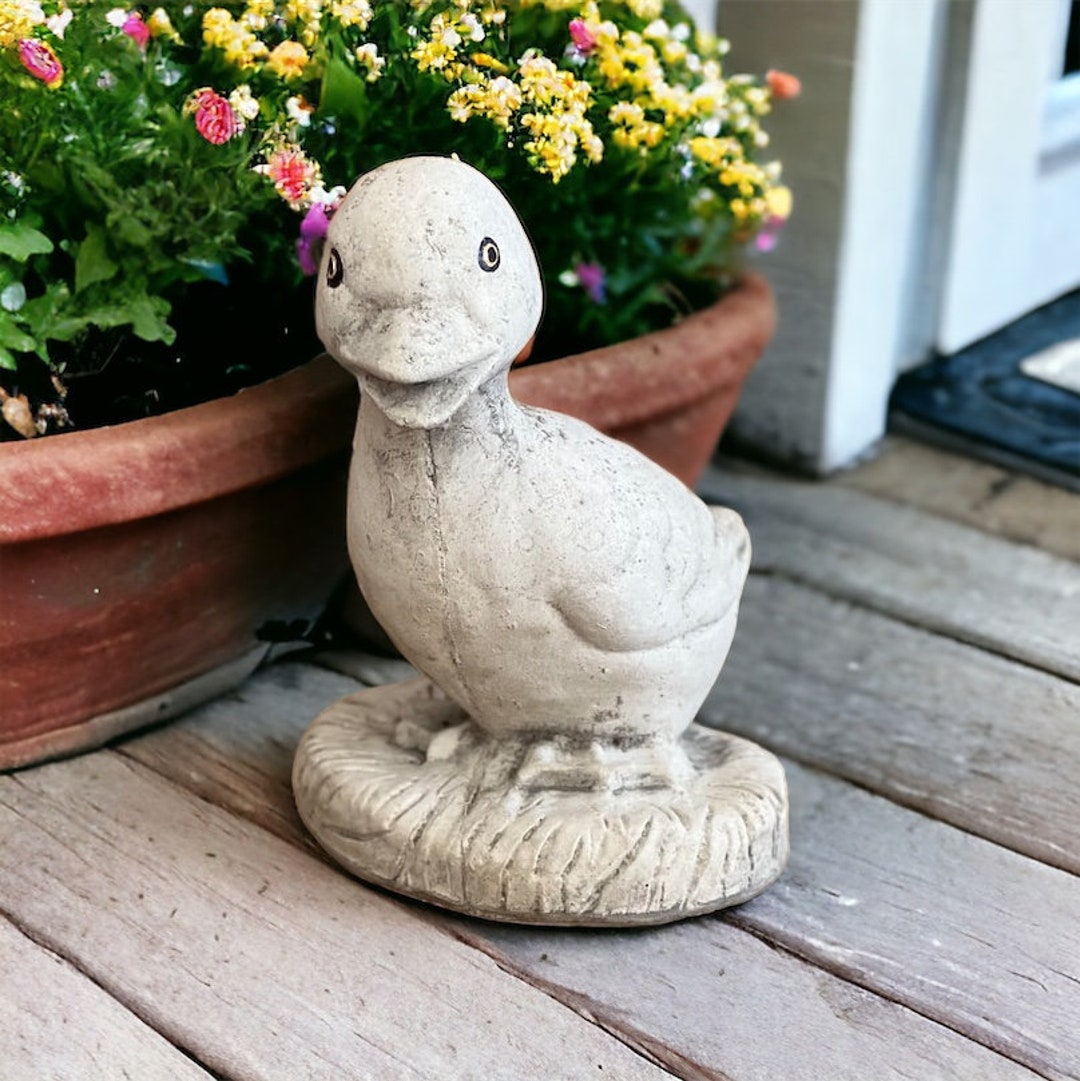 Concrete Duckling, Farm Animal, Duck Figure, Small Duckling, Outdoor ...