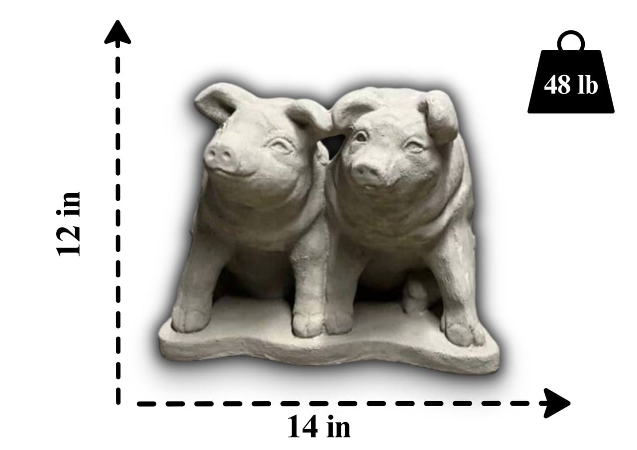 Pig Pals, Concrete Piggies, Outdoor Statue, Sitting Pigs, Piglets ...