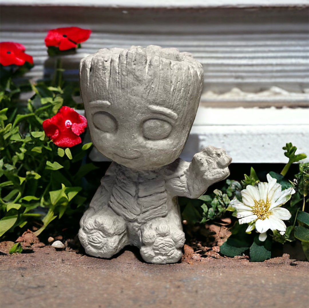 Groot Statue, Concrete Figure, Realistic Groot, Garden Ornament, Stone ...